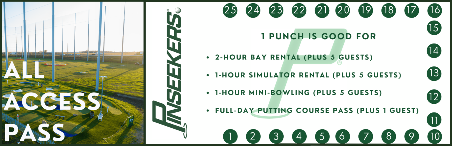 Pricing | PinSeekers Hybrid-Golf Entertainment Venue